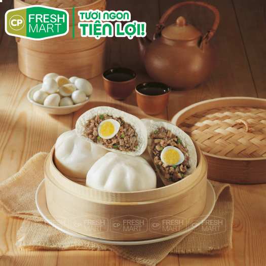 Bánh Bao Sữa Nhân Thịt Heo Trứng Cút CP (4 cái) - Chế Biến Sẵn CP Foods - Thơm ngon tiện lợi ...