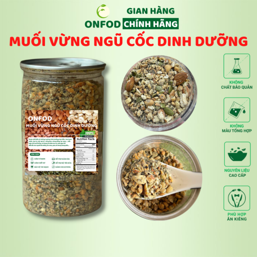 Muối vừng ngũ cốc dinh dưỡng hữu cơ onfod ăn kiêng giảm cân thực dưỡng cho người tiểu đường, gym ...