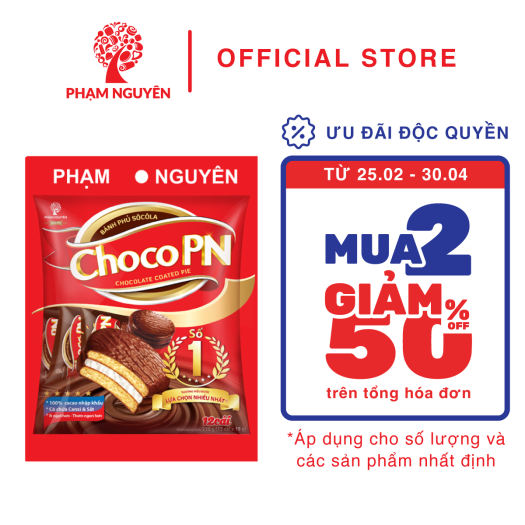 Bánh phủ sôcôla Choco PN - Thương hiệu số một 216g Phạm Nguyên - bánh ...