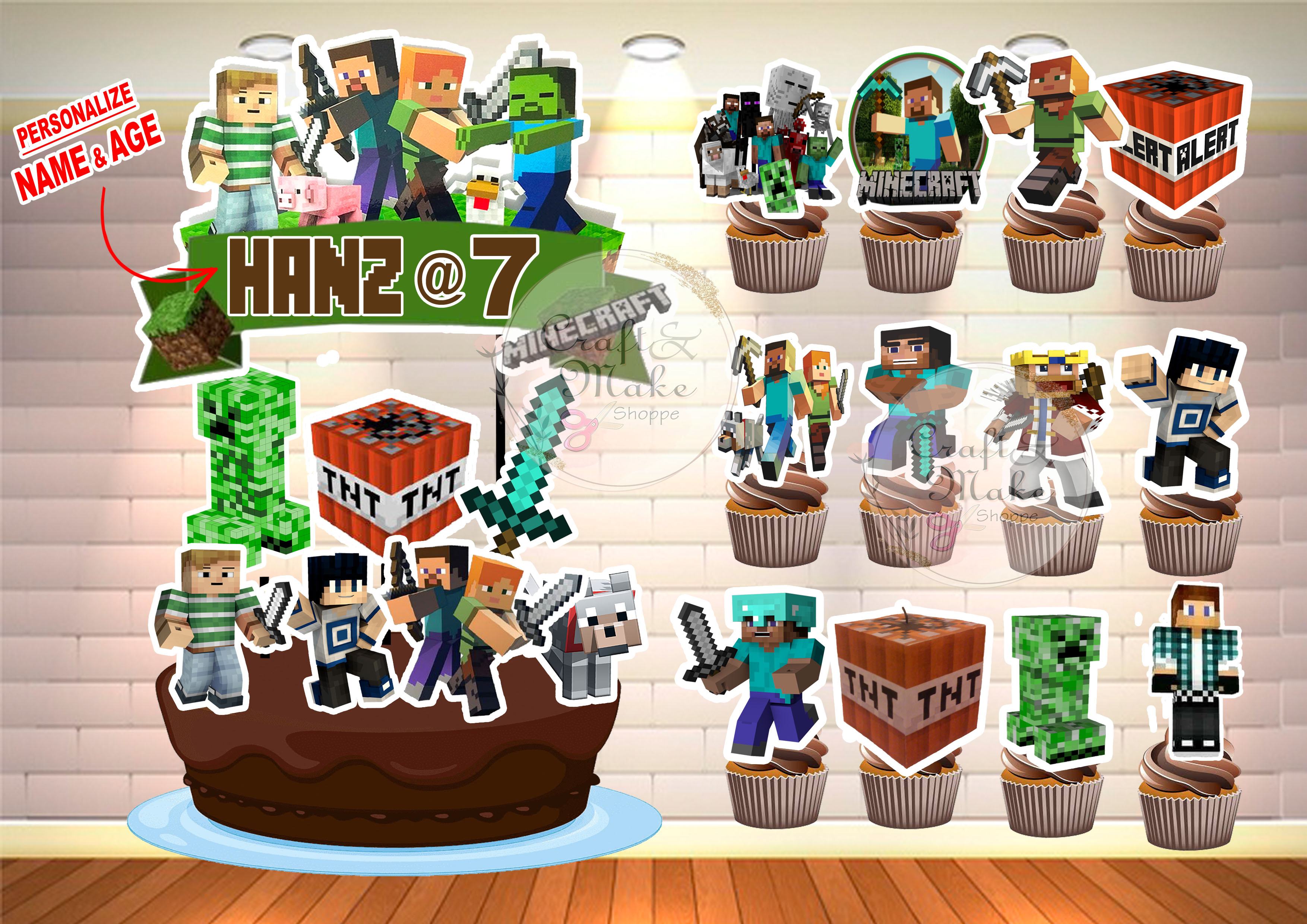 Minecraft Printable Cupcake Toppers Minecraft Printables, 57% OFF
