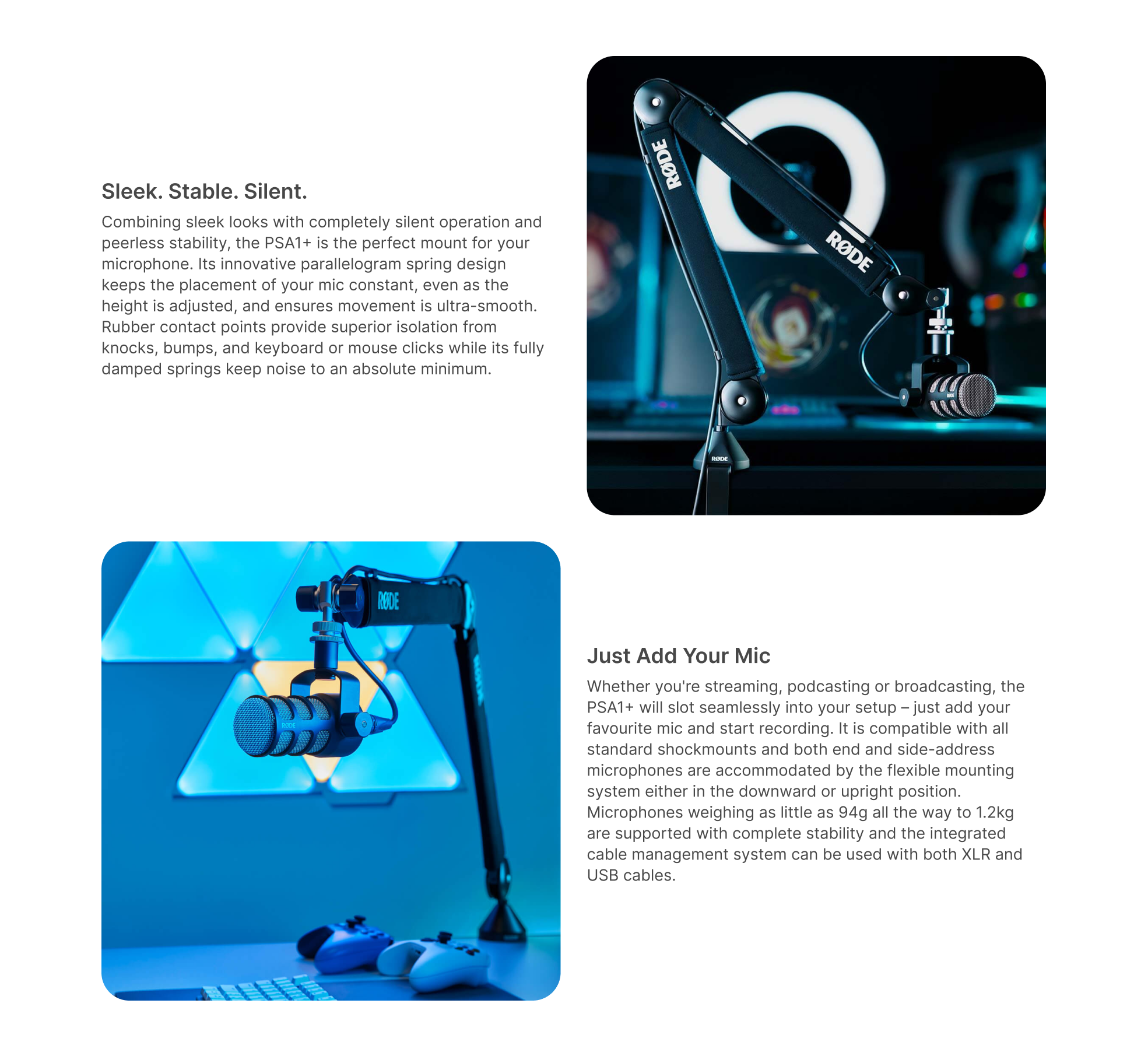 Rode PSA1+ Premium Professional Studio Boom Arm with Table Clamp Compa ...