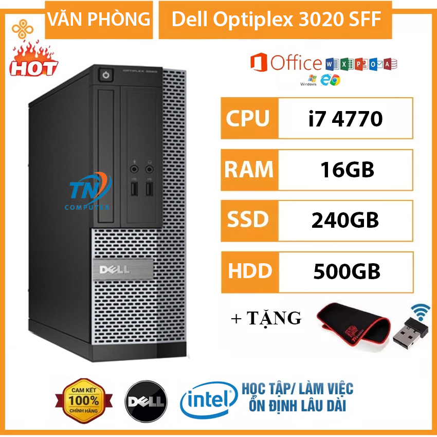 Case máy tính để bàn, máy tính đồng bộ dell optiplex 7010 cấu hình core i3
