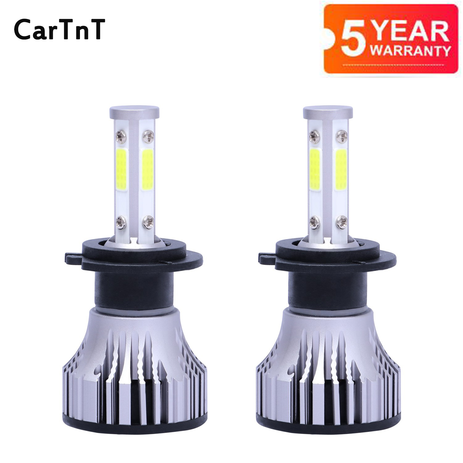 CarTnT 2PCS H7 LED Bulb H4 H11 H8 H9 9005 9006 HB3 HB4 9012 9007 880 ...
