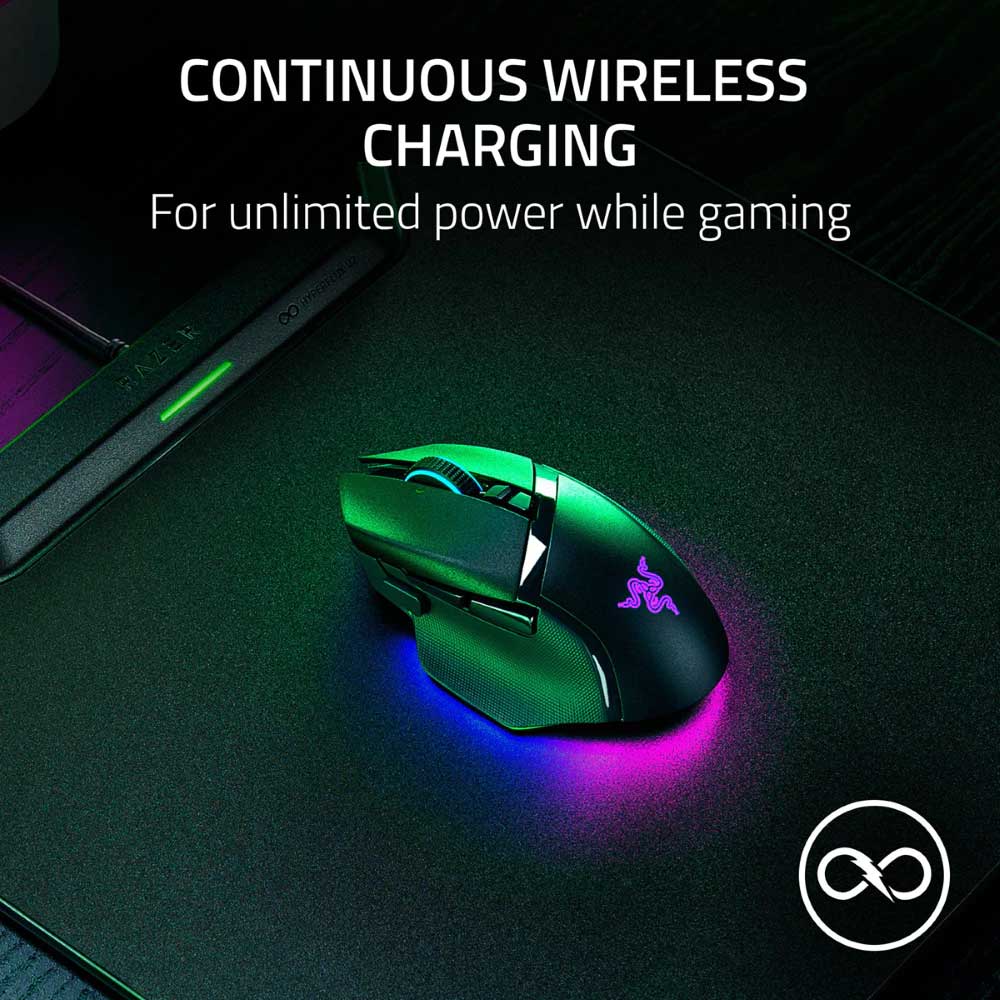 Razer HyperFlux V2 Wireless Charging System Mouse pad- Hard Surface ...