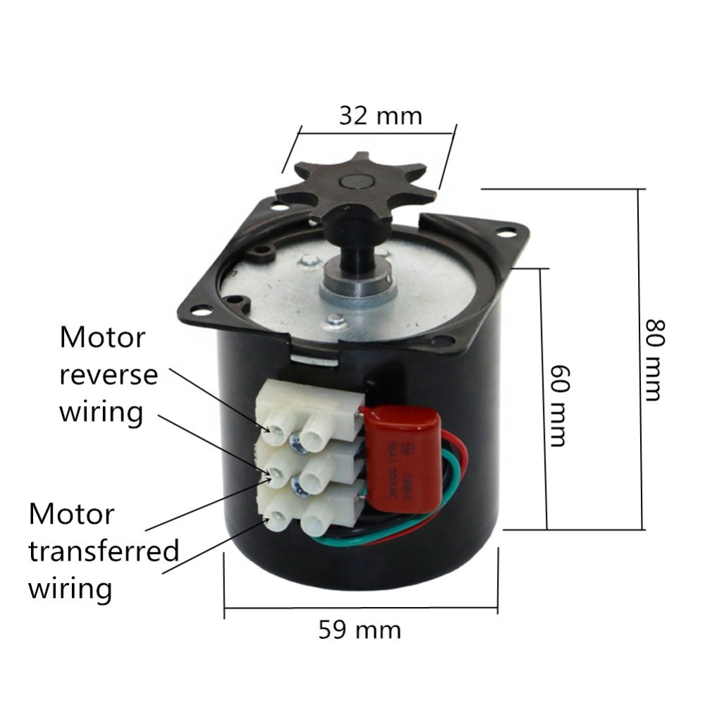 14W AC 220V 2.5r/M Turning Motor for Egg Incubator, Turning Motor for ...