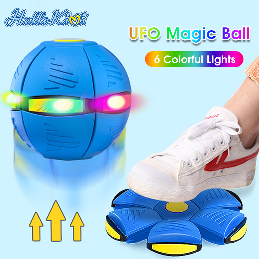 HelloKimi Flat Ball Flying Ball Toy Throw Disc Ball UFO Flat Magical ...