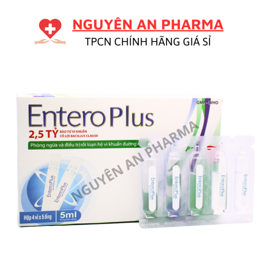 Men vi sinh Entero Plus bổ sung 2,5 tỉ bào tử lợi khuẩn, giảm táo bón ...