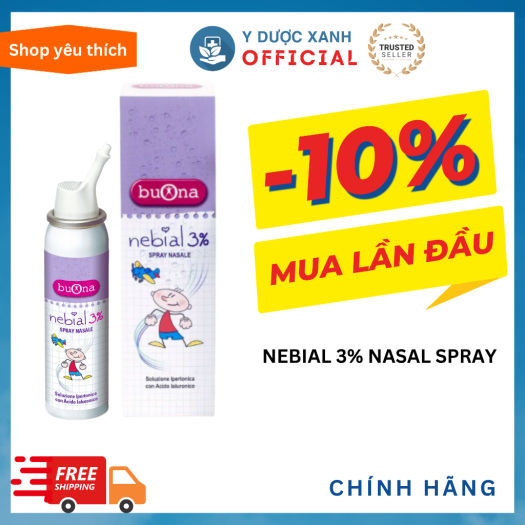 NEBIAL 3% NASAL SPRAY, 100 ml, Dung dịch xịt rửa mũi cho bé - Y Dược ...