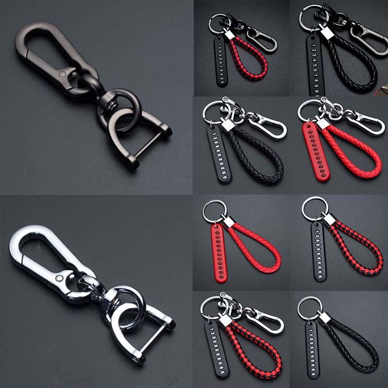 Pendant keychain Phone Number Car Auto Motor Cycle Key Ring Anti-Lost ...