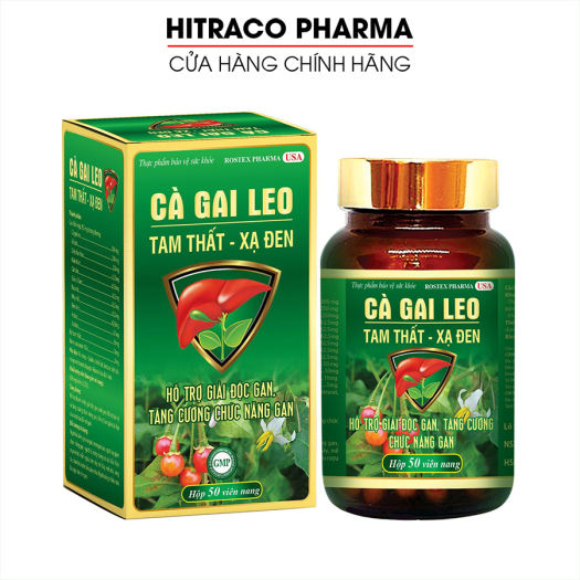 Viên uống bổ gan Cà Gai Leo Tam Thất Xạ Đen mát gan, giải độc gan ...