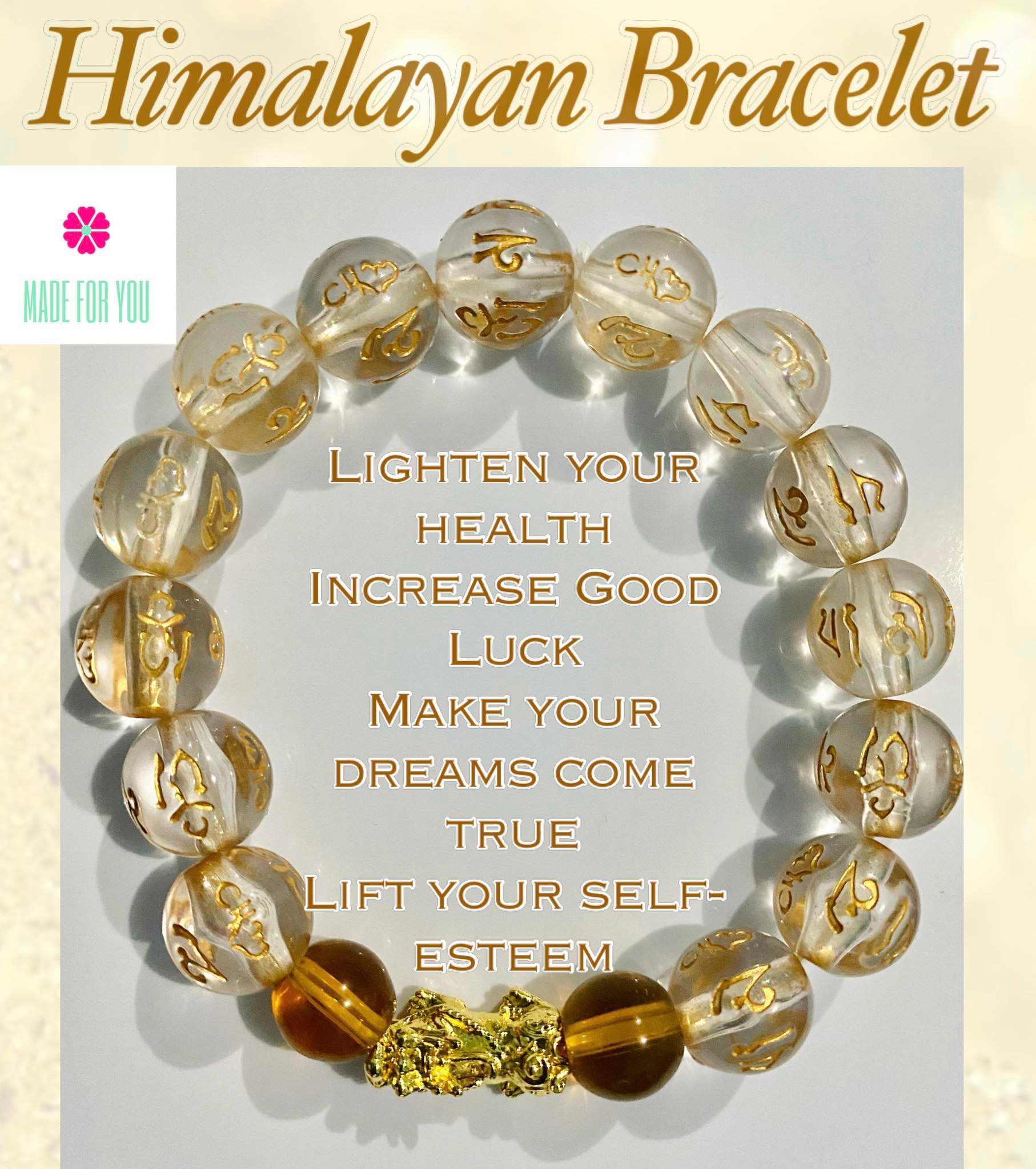 Original Golden Himalayan Bracelet Effective na pampaswerte Lucky bracelet attracts blessings good health cleansed Lazada PH
