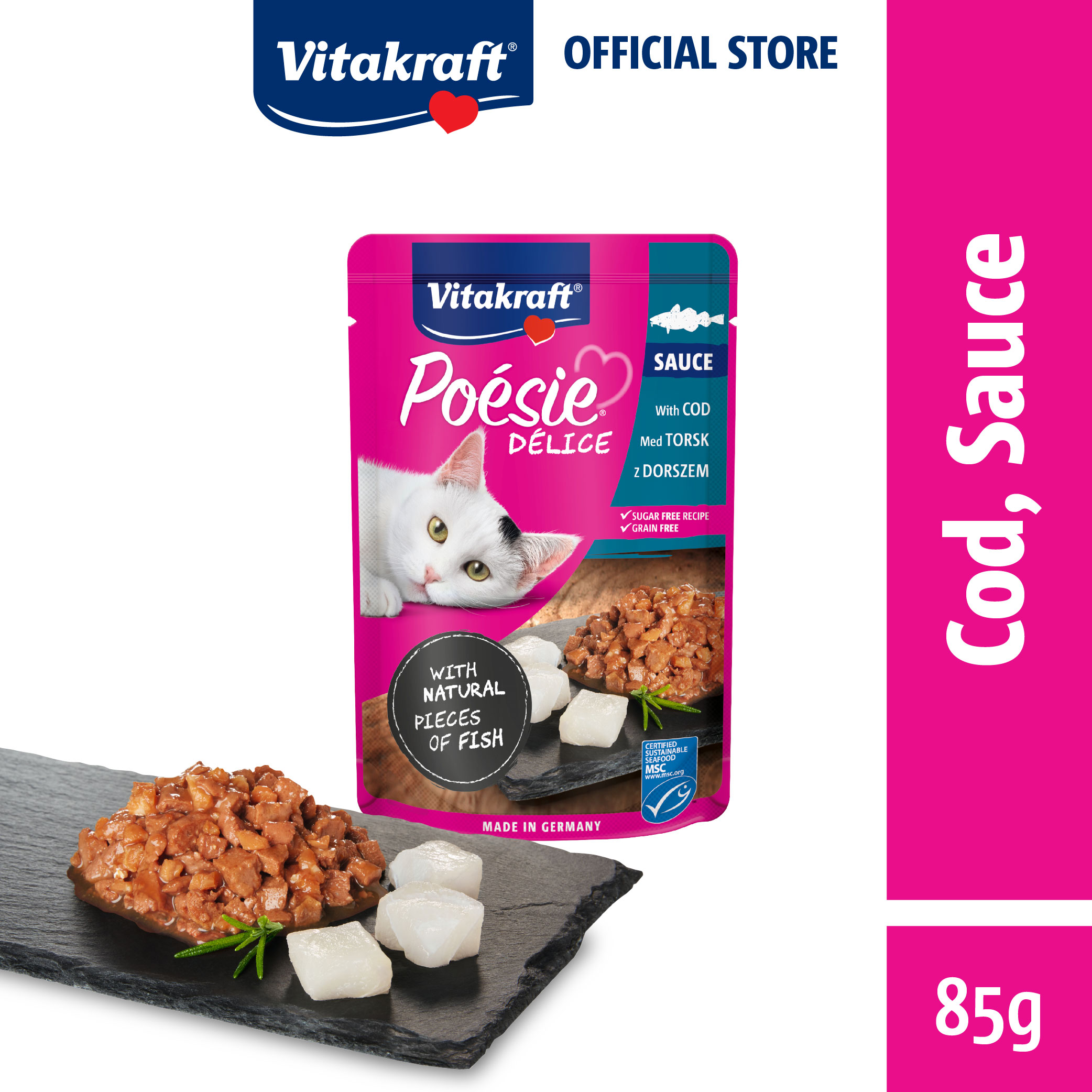 Vitakraft Souprise Snack Wet Cat Treat Chicken Lickable Treat Or Dry ...