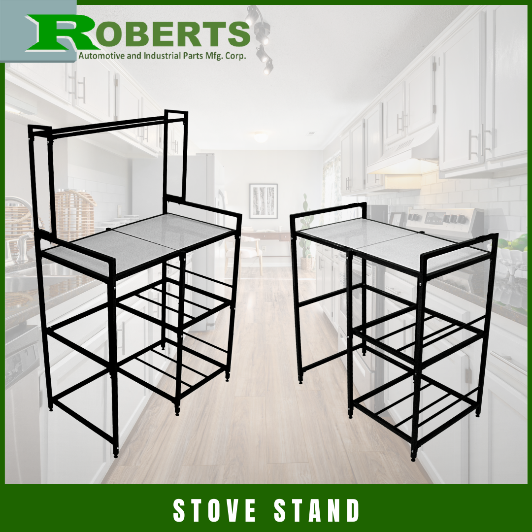 GAS STOVE STAND HEAVY DUTY KITCHEN RACK WITH FREE 2PCS CERAMIC BASE TILES (WITH AND WITHOUT ...