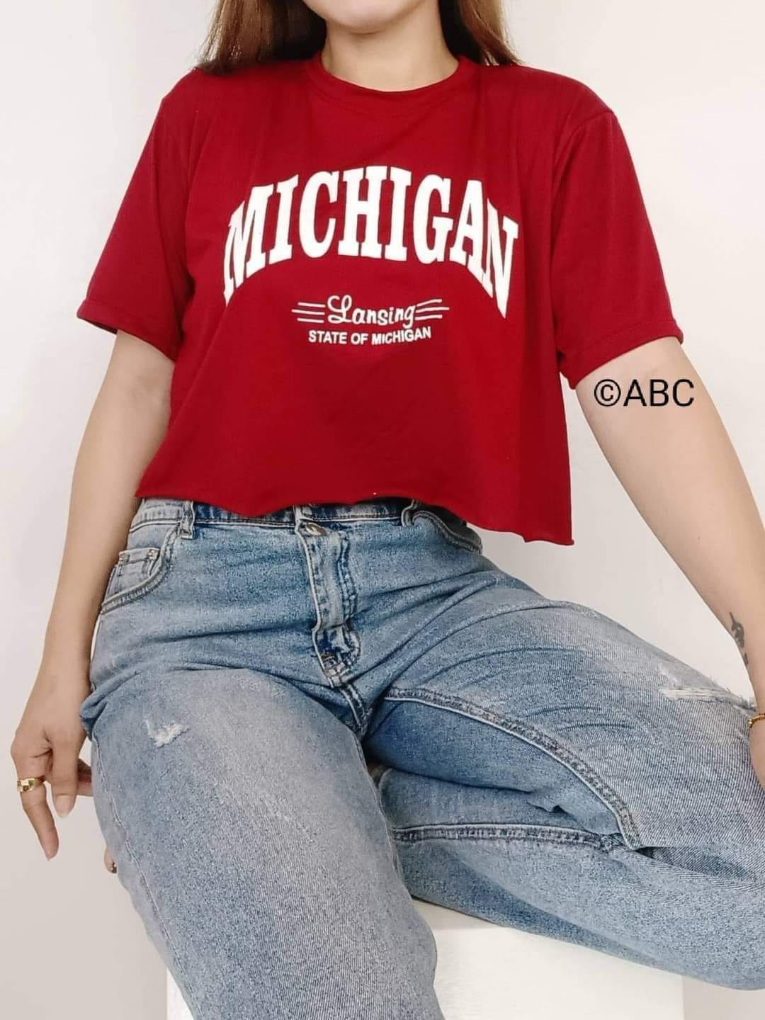 [Chemiss&Chemisis] Printed Short Sleeve Loose Croptop | Oversized ...