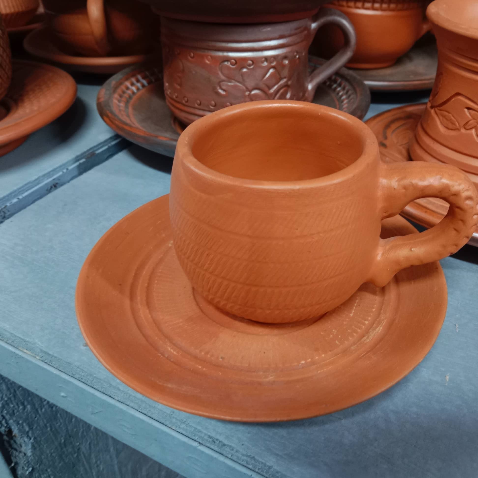 Tea Cup With Precise Design - Matir Tea Cup - Experience Handmade And ...