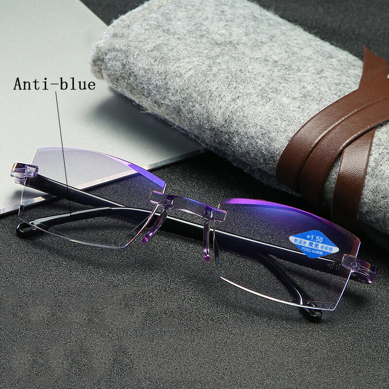 OYKI Reading Glasses Dual Lens Anti Blue Light Eyeglasses Far and Near ...