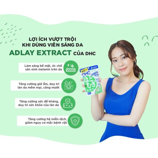 Viên Uống Sáng Da DHC Adlay Extract Nhật Bản (30v/gói) - Vitamin tổng ...