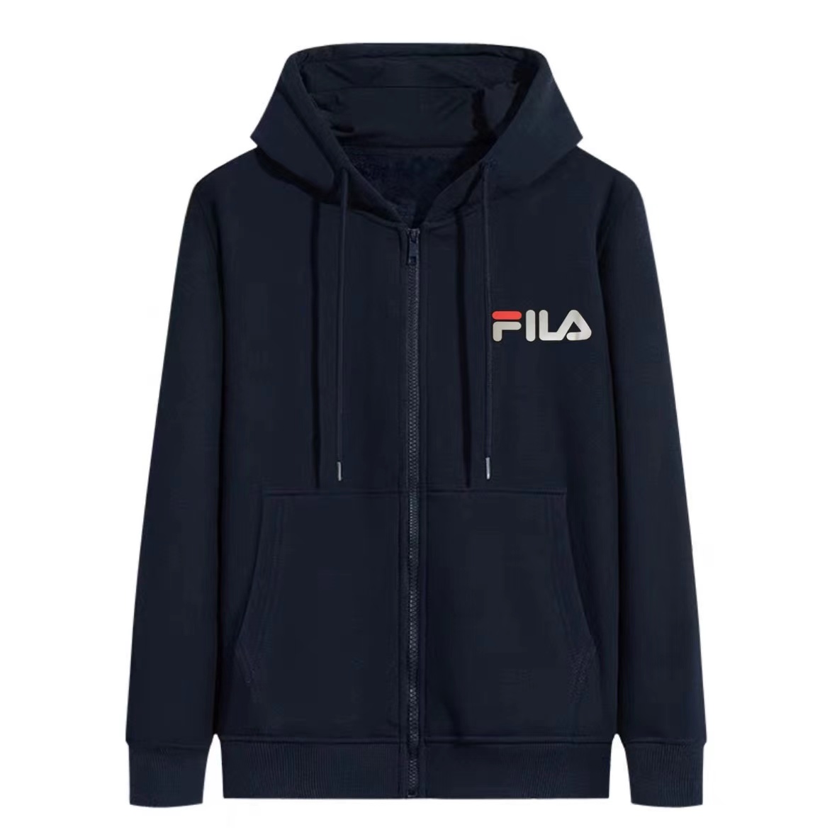 Plain Hoodie Jacket With Zipper/Unisex 5 Colors