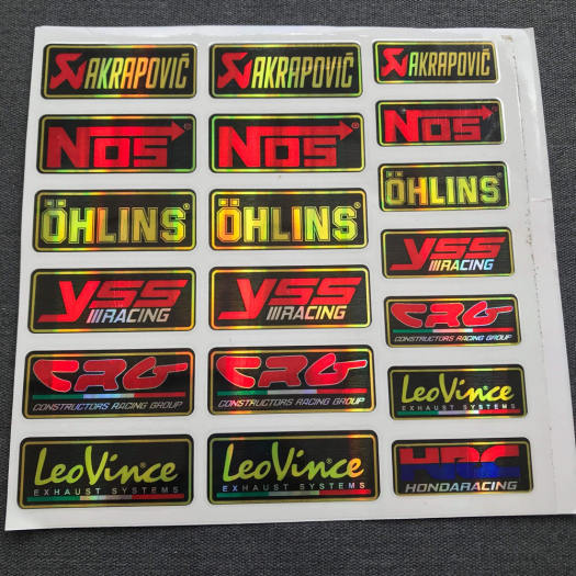 Bộ tem LOGO dán xe máy, tem HUY HIỆU chữ hãng xe nhiều STICKER khác ...