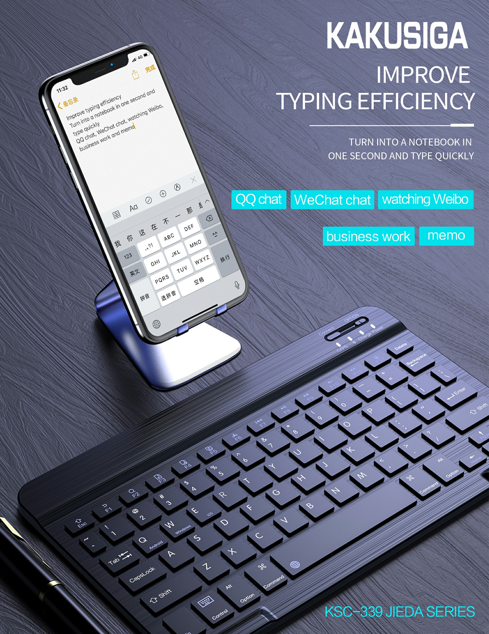 KAKU KSC-339 Smart Mini Bluetooth Keyboard 8 Inch (3M) - Shoppy ...