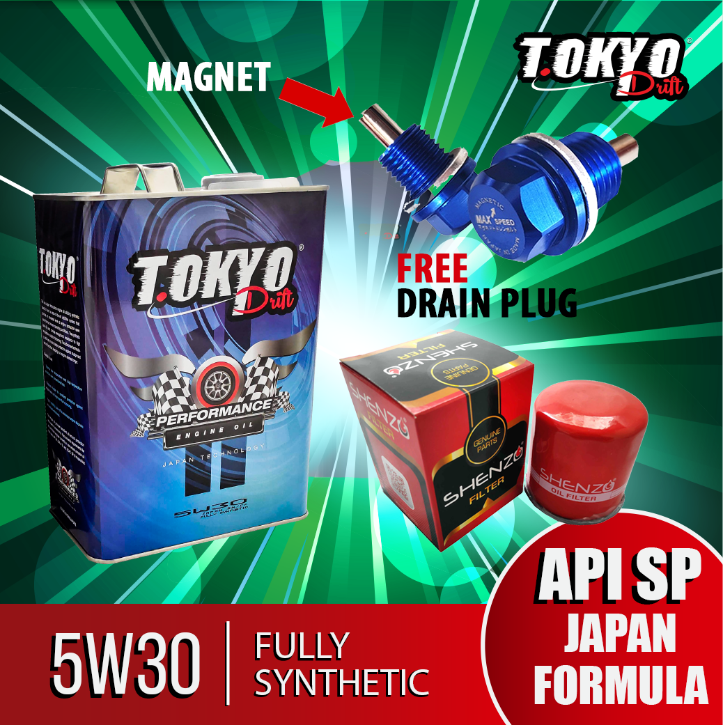 Minyak Enjin 5w30 Fully Synthetic Pakej Shenzo Oil Filter Untuk 15000KM Minyak Enjin 5w30 Fully Synthetic Pakej Shenzo Oil Filter Untuk 15000KM