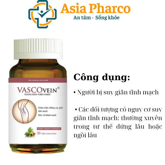 Viên Uống Hỗ Trợ Suy Giãn Tĩnh Mạch Vascovein Oribe - Vitamin tổng hợp ...
