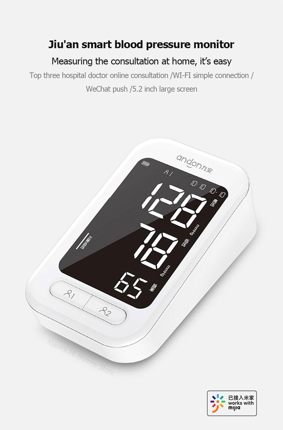 ANDON Smart [ Blood Pressure ] Monitor KD-5907 (White) with 1 Year ...