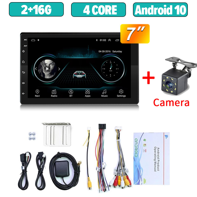 (2+16G)9 นิ้ว 2din 2G Ram Android 9.1 รถวิทยุเครื่องเล่นมัลติมีเดีย 2.5D เครื่องเสียงติดรถยนต์ ...