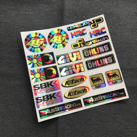Bộ tem LOGO dán xe máy, tem HUY HIỆU chữ hãng xe nhiều STICKER khác ...