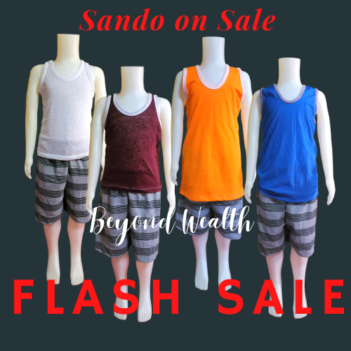BWM (12 PCS) (6PCS) (1PC) of High Quality UNISEX Sando Tops for 1-7YRS ...