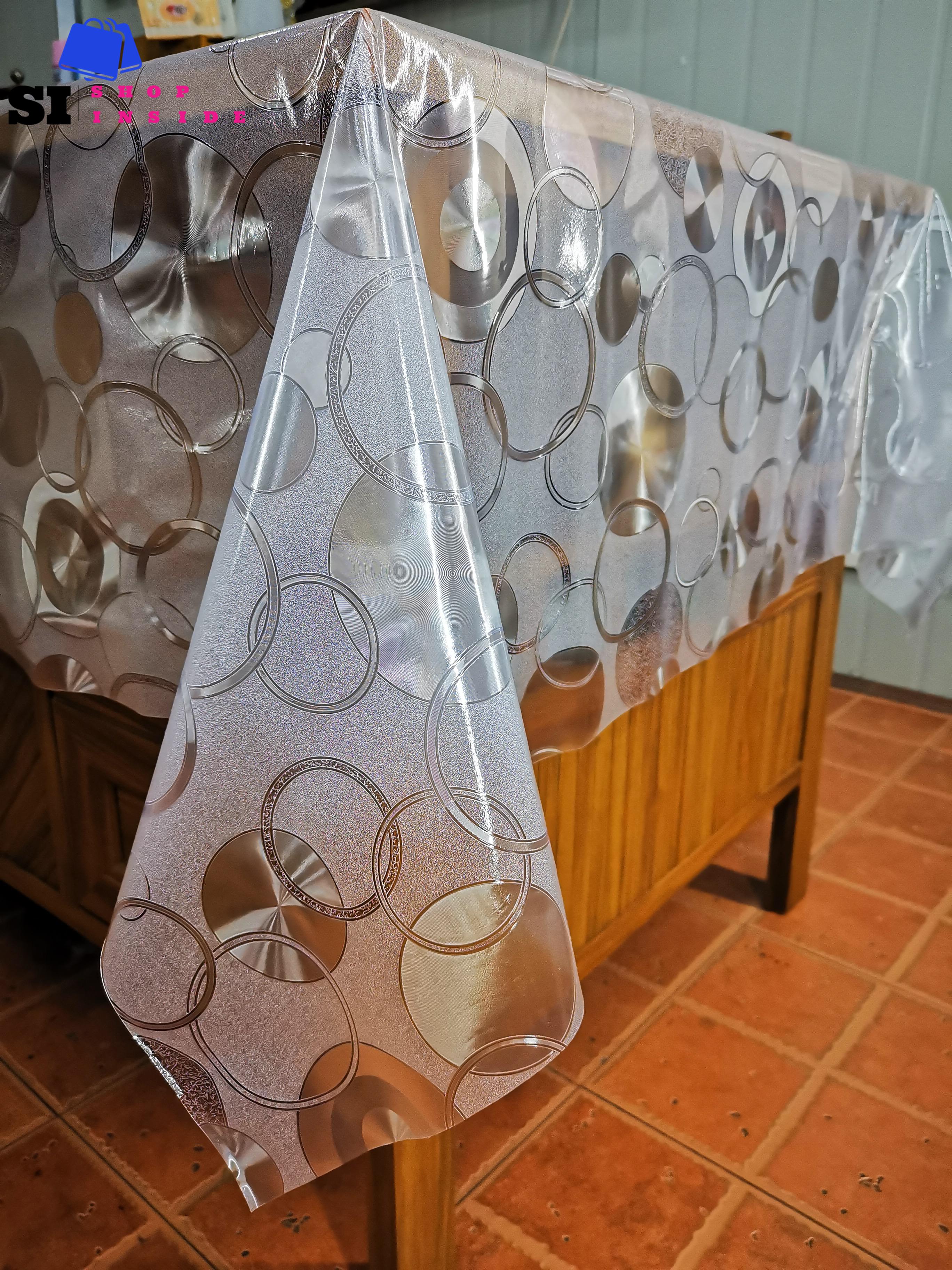PVC Table Mat Waterproof Rugs Soft Glass Kitchen Dining Table ...