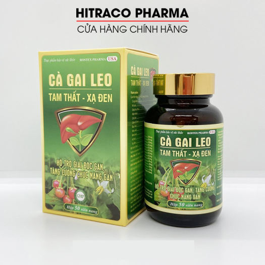 Viên uống bổ gan Cà Gai Leo Tam Thất Xạ Đen mát gan, giải độc gan ...