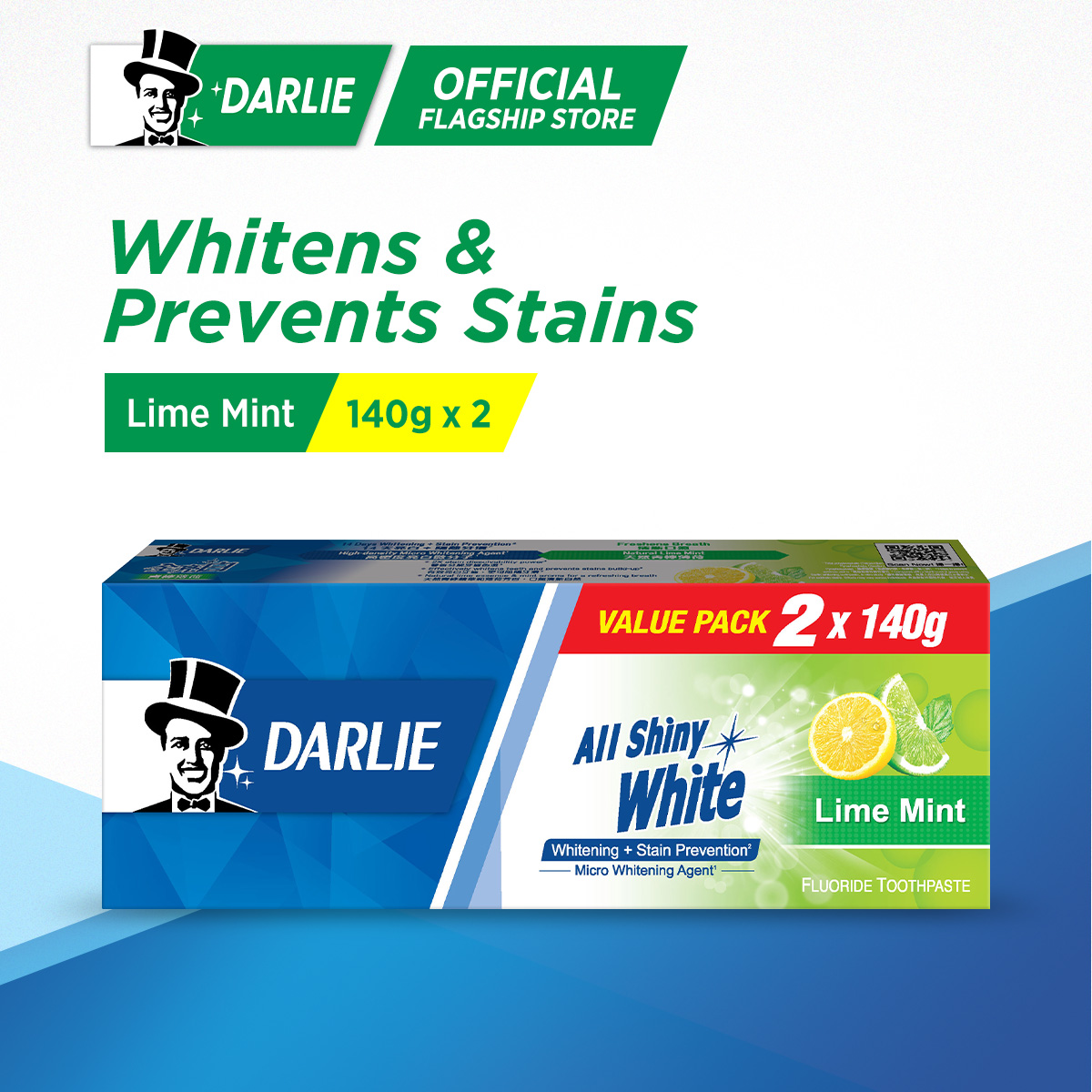 Darlie Double Action Fresh Protect Toothpaste Fresh Mint 180g x 2 ...