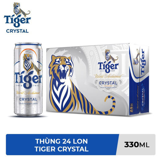 THÙNG 24 LON BIA TIGER CRYSTAL 330ML - Bia Nội Địa | VietMart.co