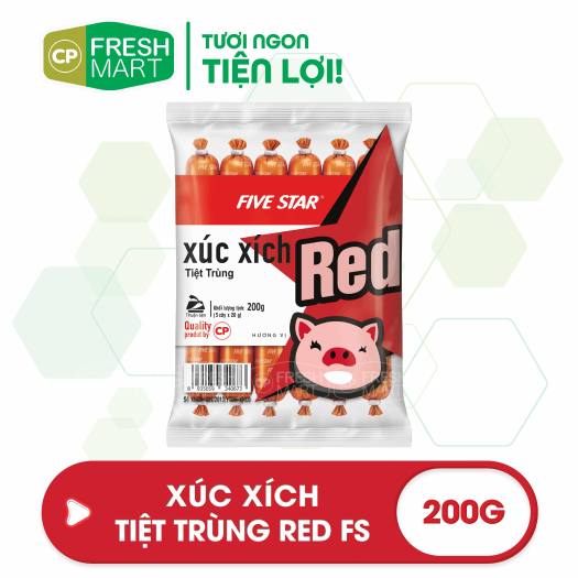 Xúc Xích Tiệt Trùng Five Star Red CP 200g (5 cây) - Xúc Xích CP Foods - Thơm ngon tiện lợi - CP ...