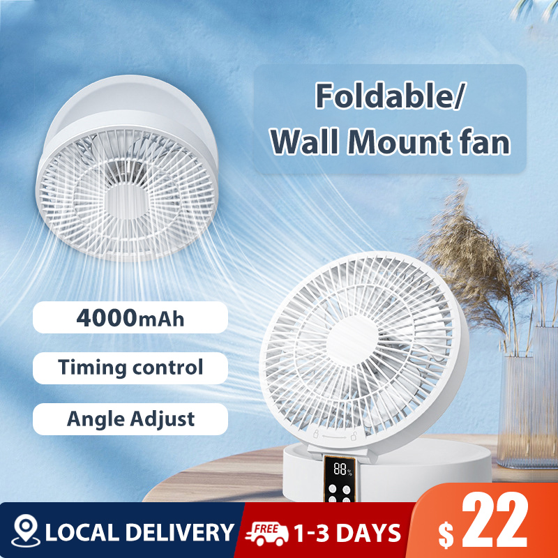 Touch Control Circular Rechargeable Fan Folding Electric Fan Table ...