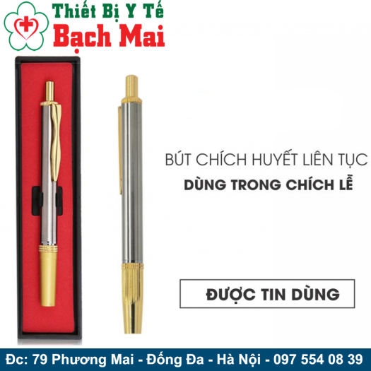 Bút Chích Máu Bấm Liên Tục - Bút Chích Lễ - Bút Lấy Máu Liên Tục - Máy ...