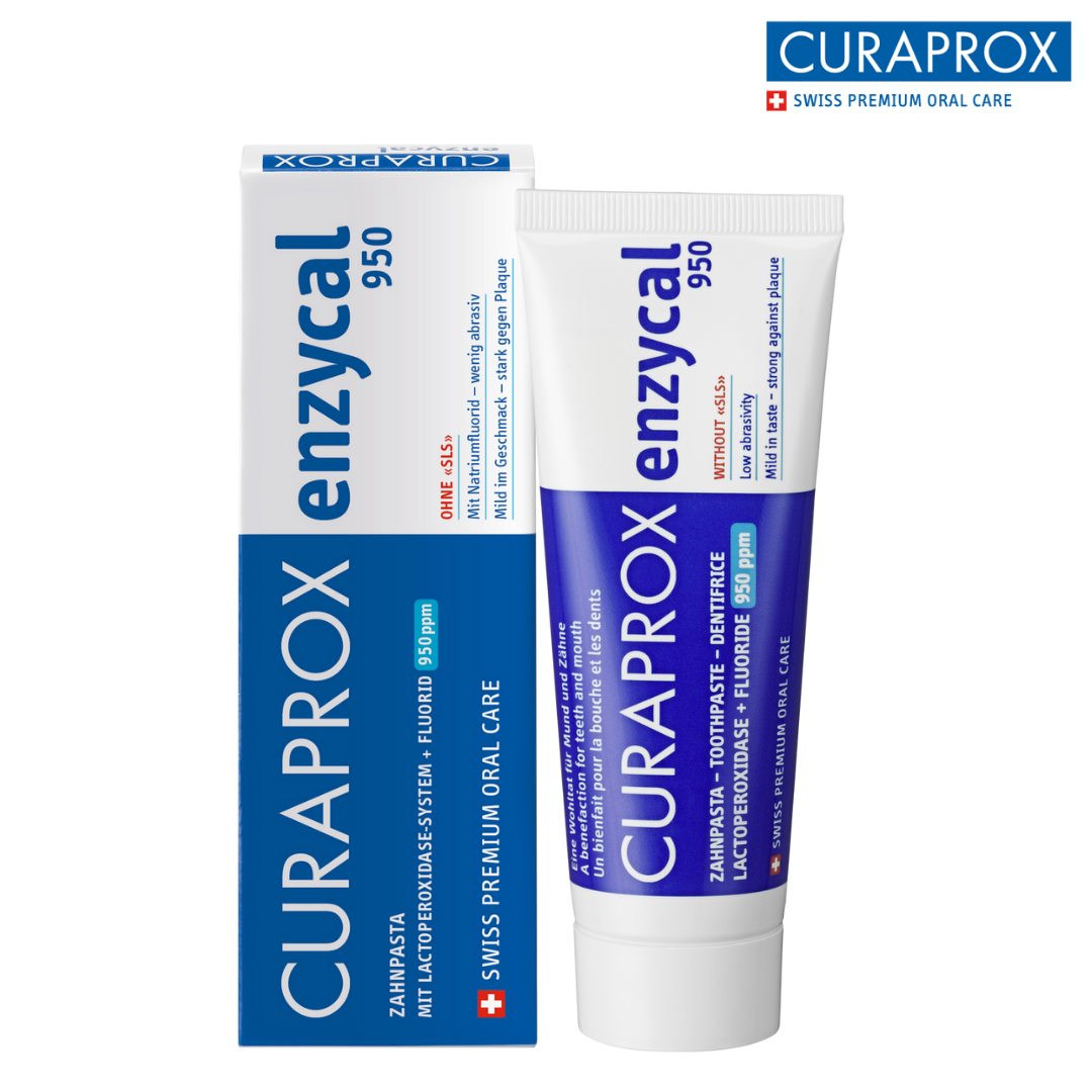 Curaprox Enzycal Toothpaste, mild flavor, 75mL, Enzymatic, zero ...