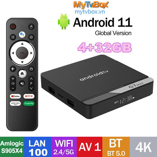 TV Box G7 Max Android TV 11 RAM 4G + 32G Khiển Bằng Giọng Nói - Thiết ...