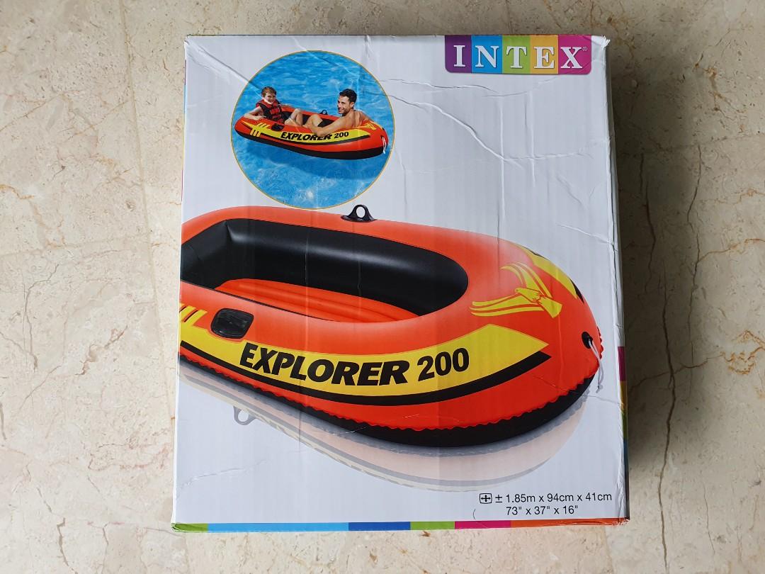 Intex Explorer 200, 2-Person Inflatable Boat Set with French Oars and ...