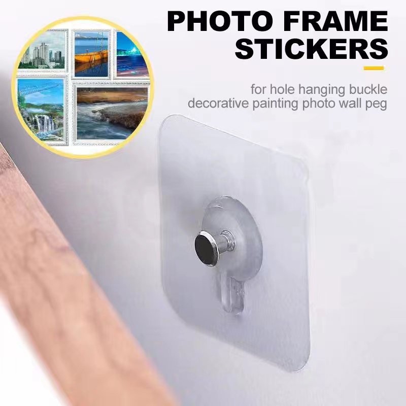 OGMY 1PC Washable Adhesive Wall Screws Seamless Hanging Nails Hook