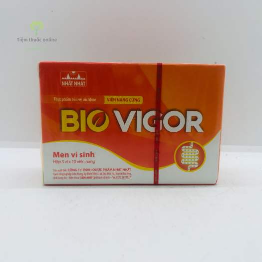 Men vi sinh BIO VIGOR - Bổ sung vi khuẩn có ích, tái lập vệ vi sinh đường ruột - 30 viên nang ...