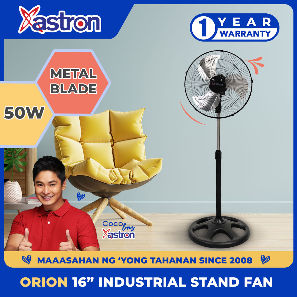 Astron ORION 16" Industrial Fan | Metal Blade | 50W | Heavy Duty