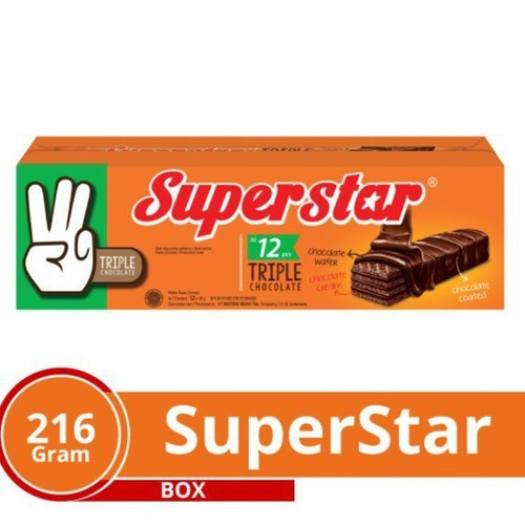 Bánh Xốp Superstar Chocolate 216g - 12 thanh x18g - Bánh xốp | VietMart.co