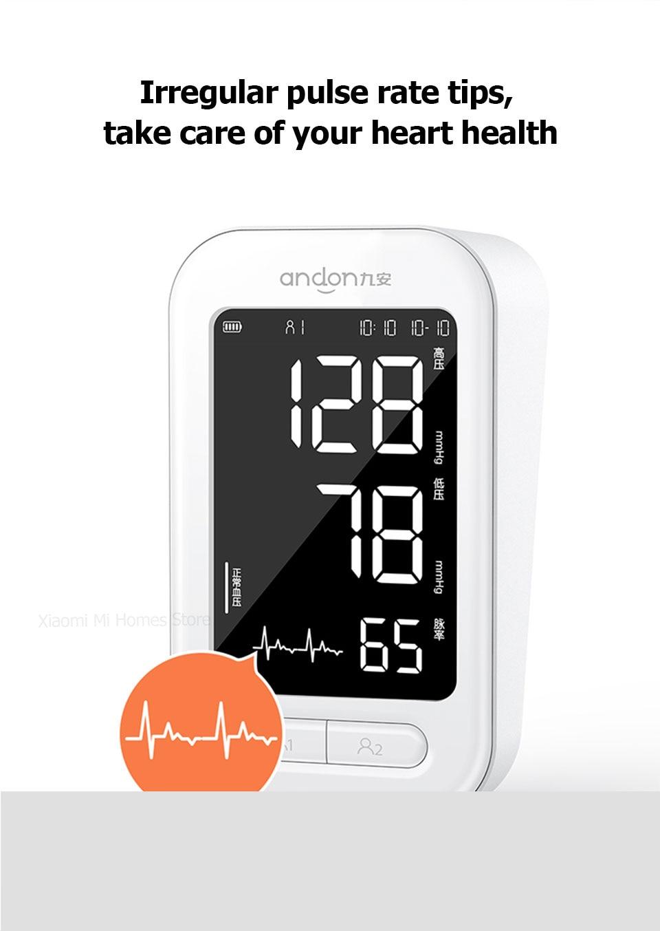 ANDON Smart [ Blood Pressure ] Monitor KD-5907 (White) with 1 Year ...