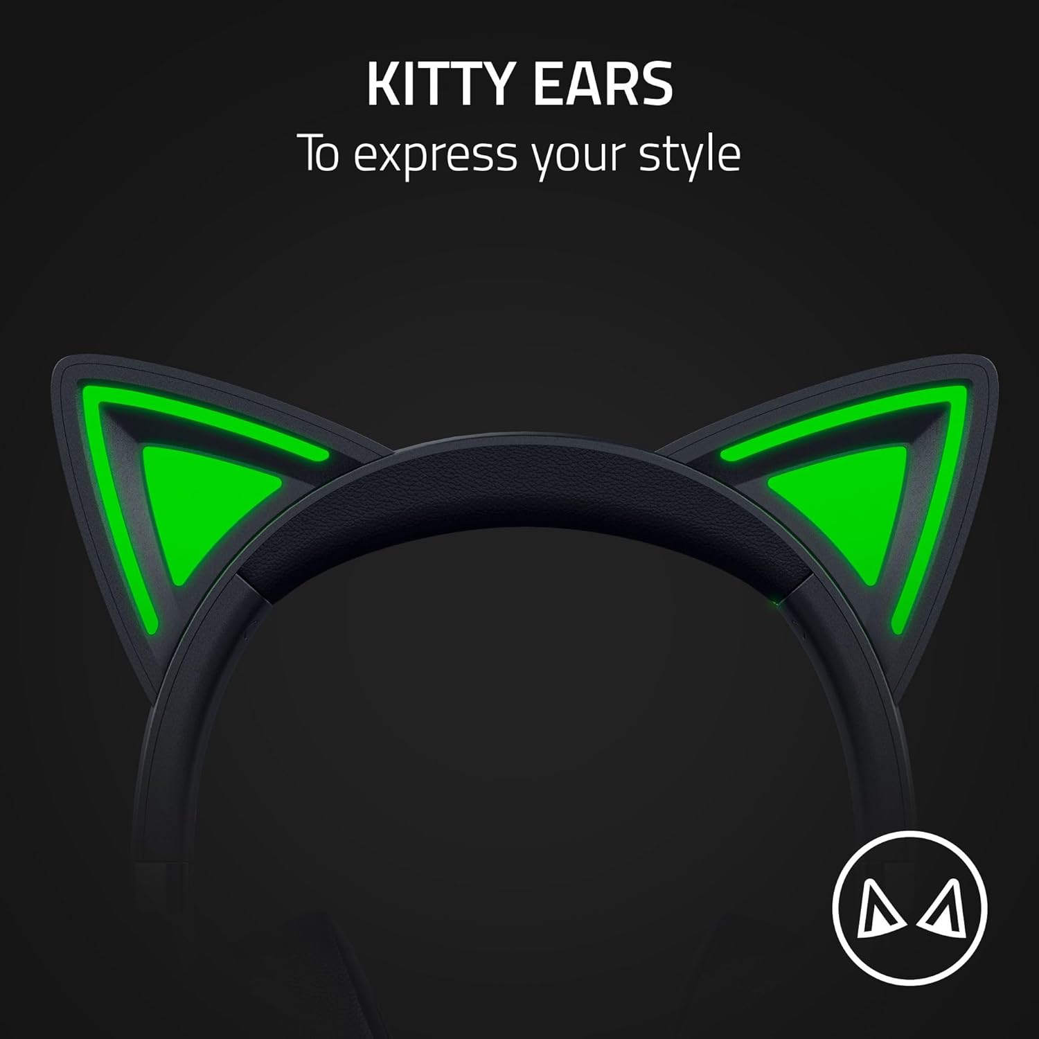 Razer Kraken Kitty V2 USB Wired RGB Headset - Chroma Kitty Ears ...