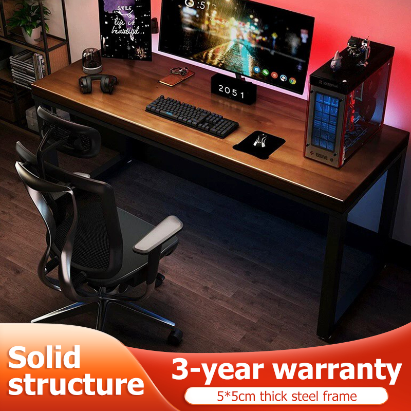 Office desk 1.6CM thick solid wood computer desk durable desktop Desks ...
