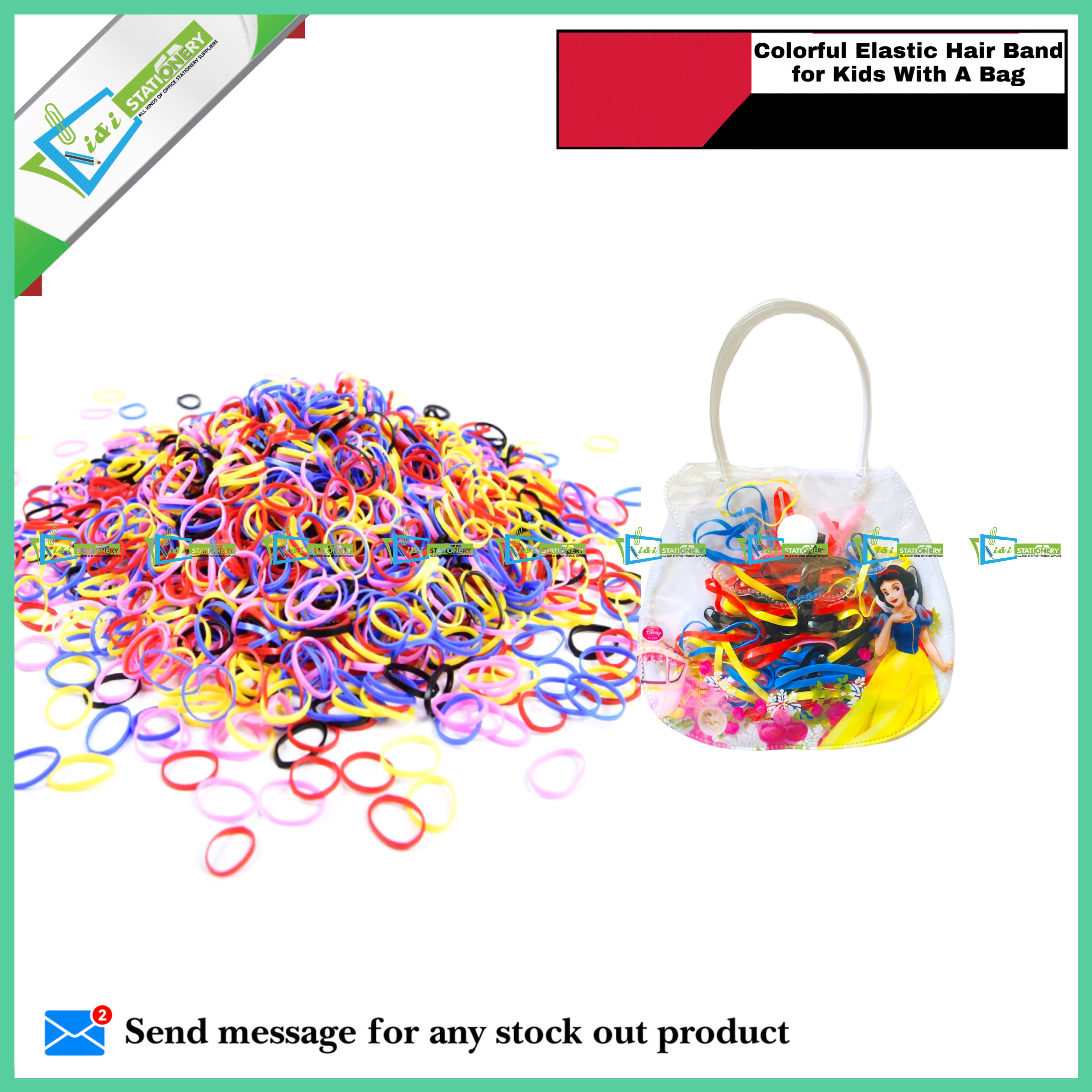 Colorful Elastic Hair Band for Kids 50+pcs With Bag
