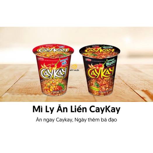 Mì Caykay vị kim chi/bò ly 66g - Thùng 24 ly - Tạp hóa Bát Muội - Mì ăn liền | VinMart.co