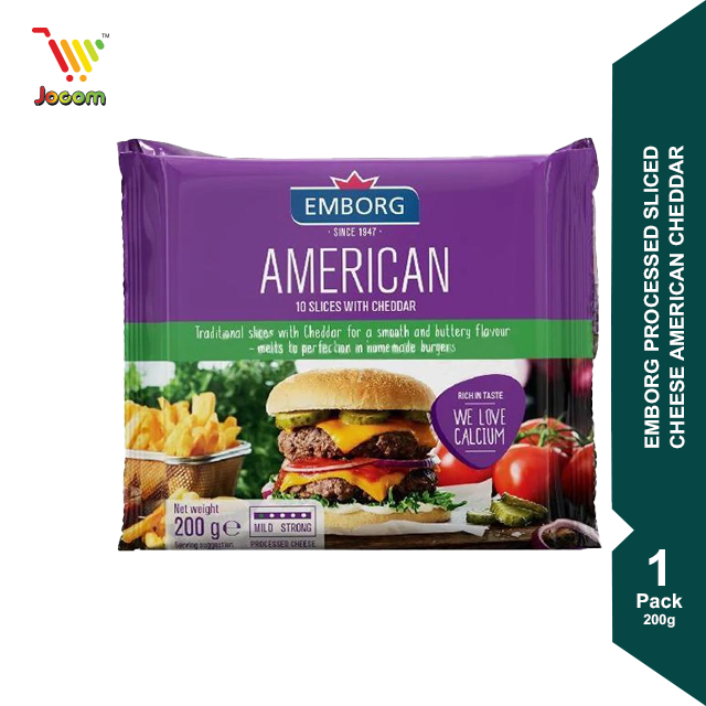 Emborg Processed Sliced Cheese American Cheddar 200g [KL & Selangor ...